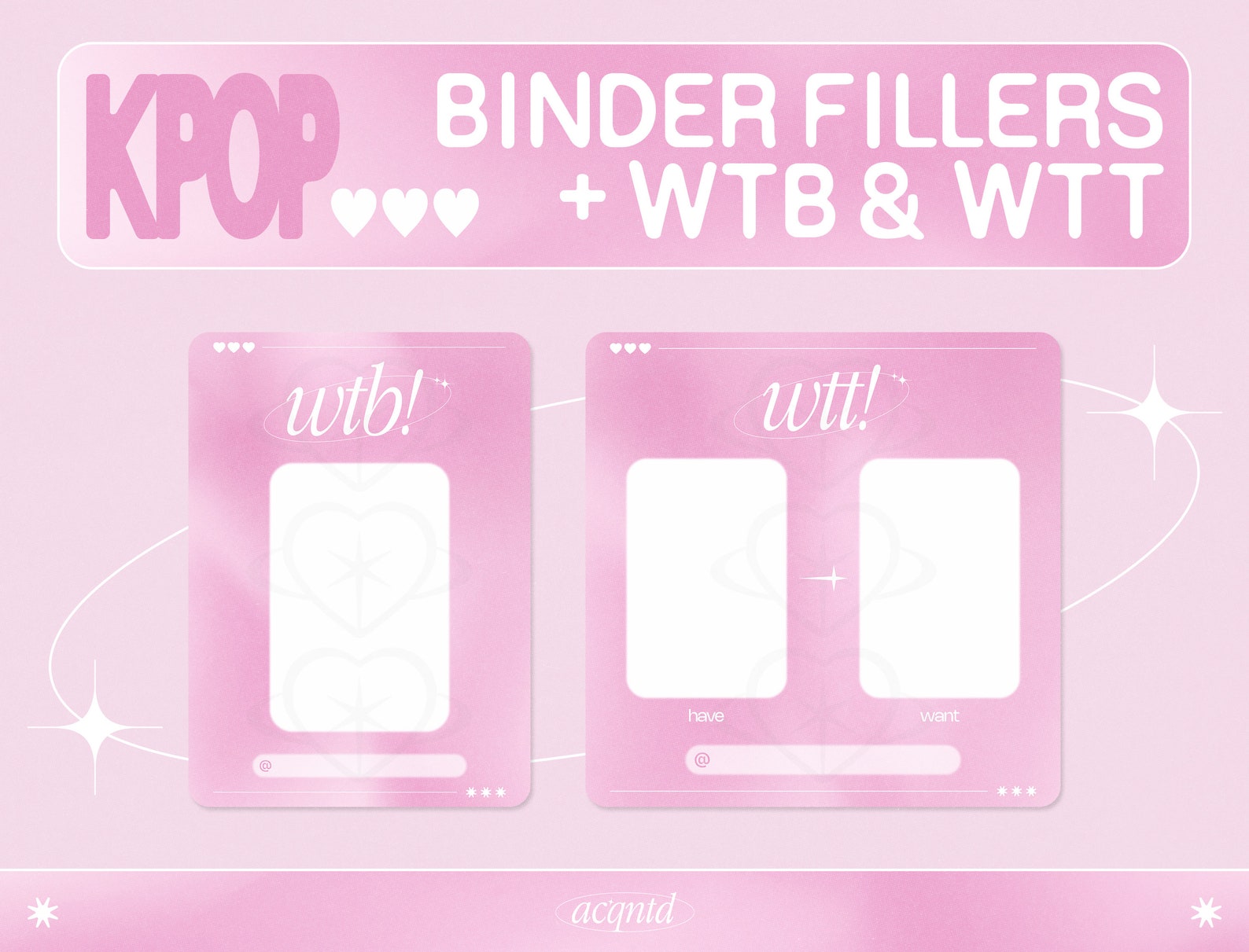 DIGITAL DOWNLOAD KPOP Album Binder Fillers for Missing Kpop Photocards ...