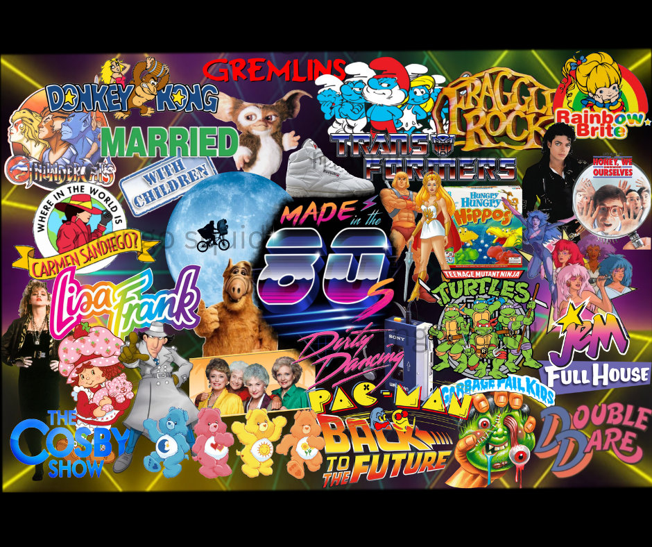 1980s 80s TV Show Collage 20oz Insulated Tumbler Sports Bottle With ...