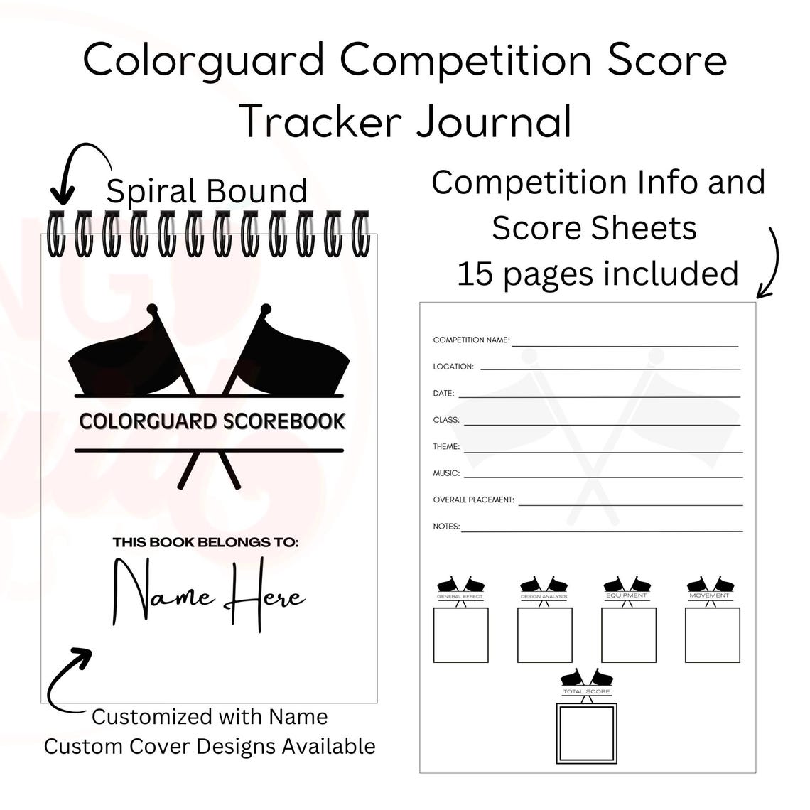 Colorguard Competition Score Tracker Journal - Etsy