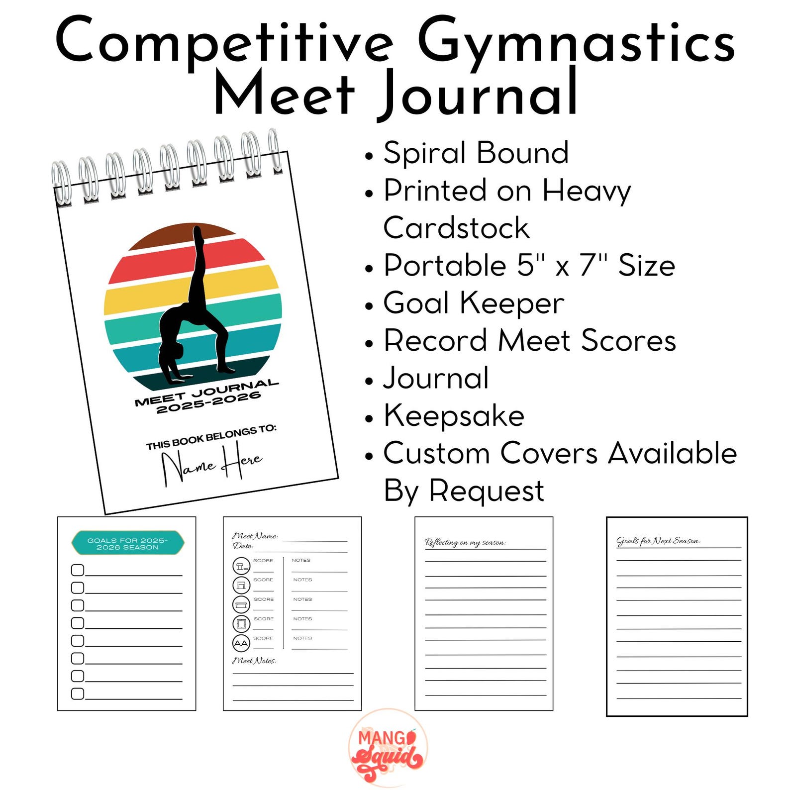 UPDATED FOR 2025-2026 Competitive Gymnastics Meet Journal and Score ...