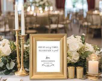 And at Every Table, I'll Save You A Seat Vinyl Decal Wedding Sign Decal ...