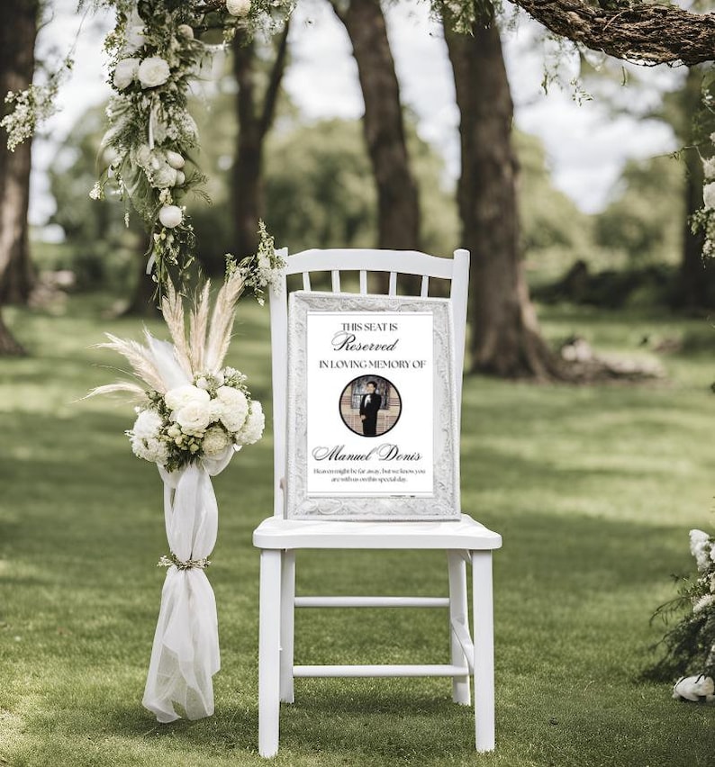 In Loving Memory Wedding Sign| FULLY Editable File | Digital Download ...