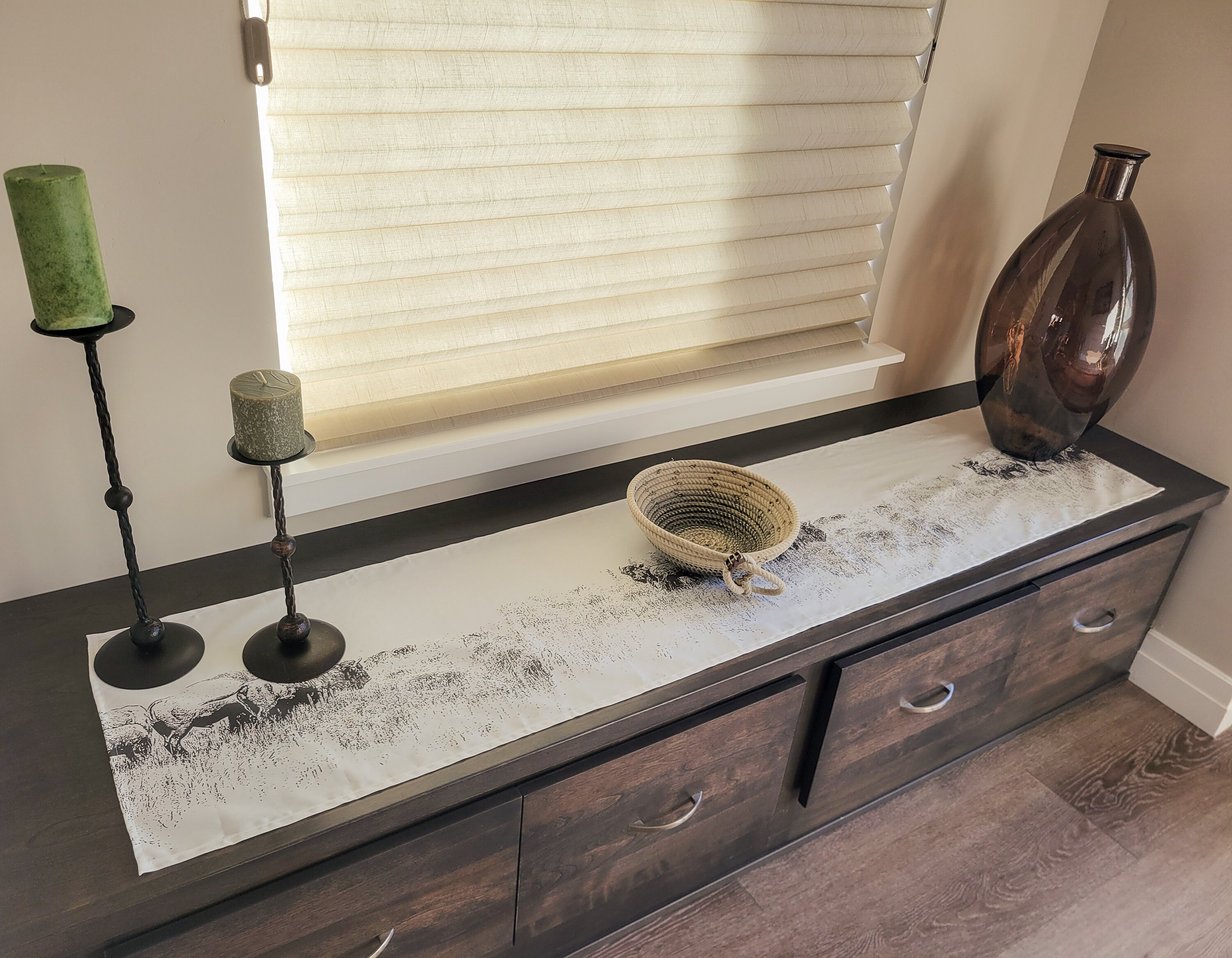 Bison Table Runner | Bison Gift | Bison Family Table Runner | American ...