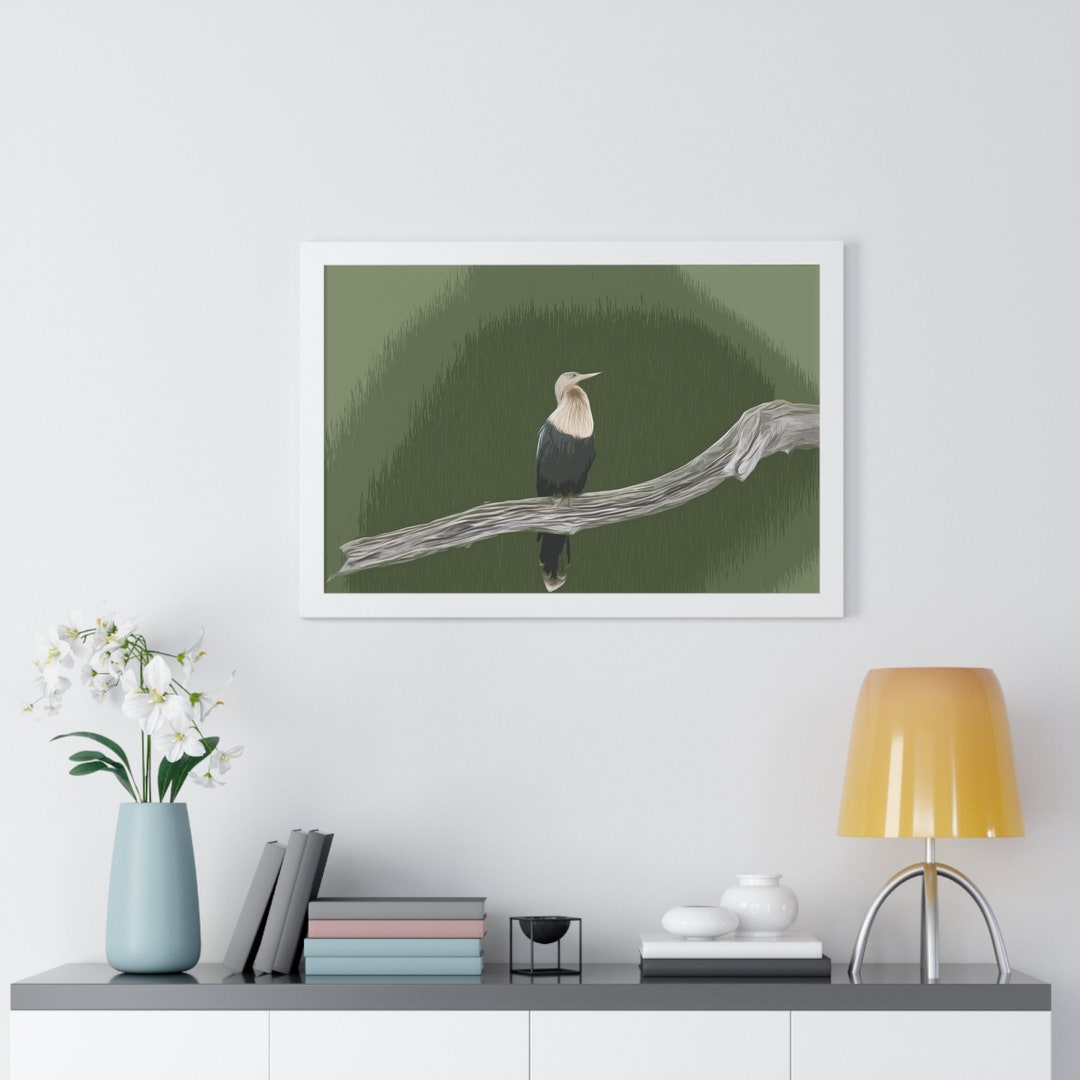 Wildlife Framed Poster | Bird Print | Enigma Anhinga Framed Print ...