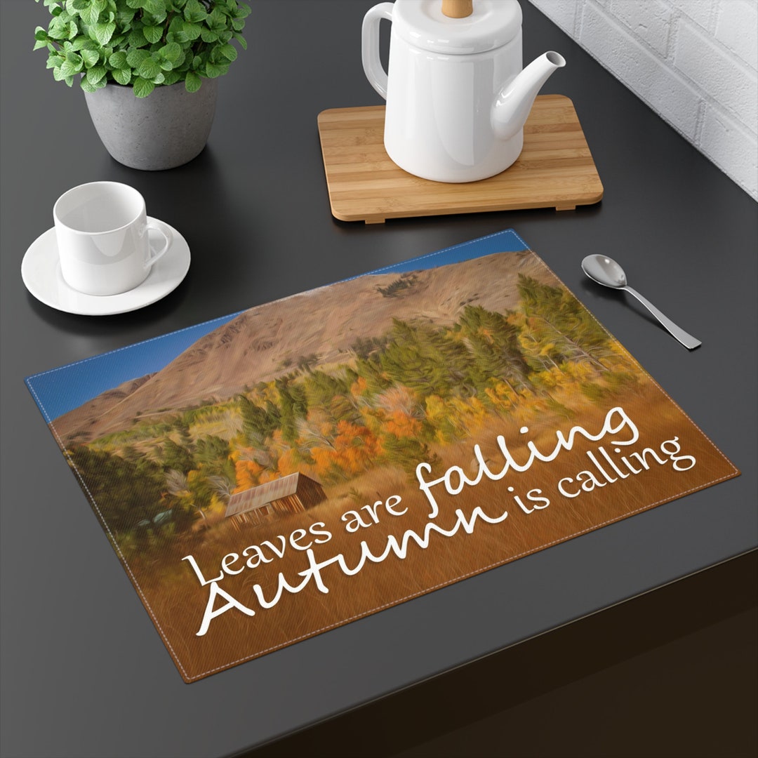 Fall Foliage Placemat | Autumn Leaves Placemat | Autumn Kitchen Decor ...