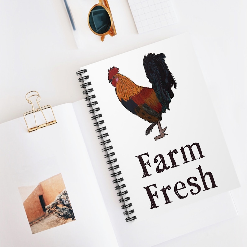 Spiral Chicken Notebook | Farmhouse Notebook | Farmhouse-inspired ...