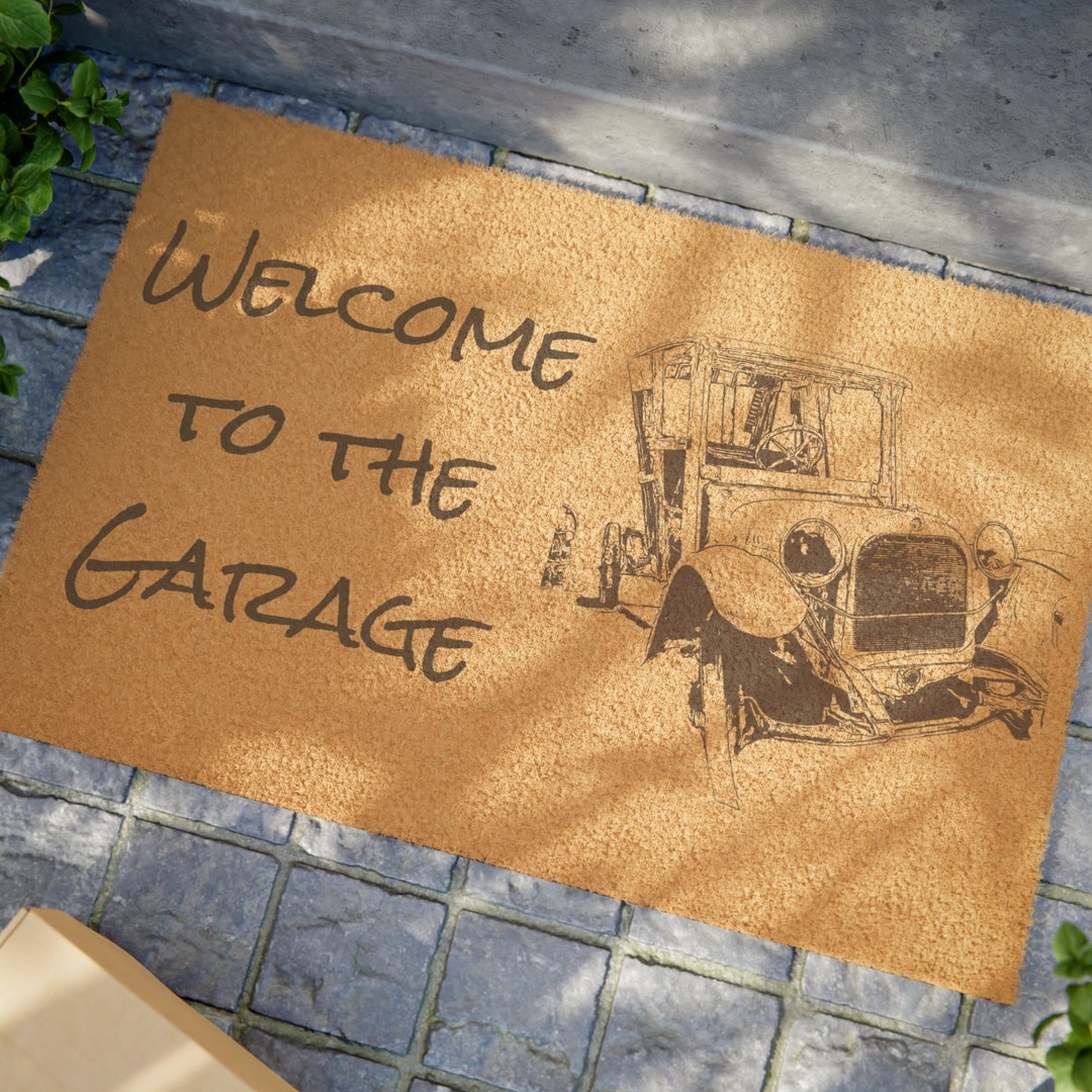 Car Garage Doormat | Ghost Town | Rustic, Vintage Car - Etsy