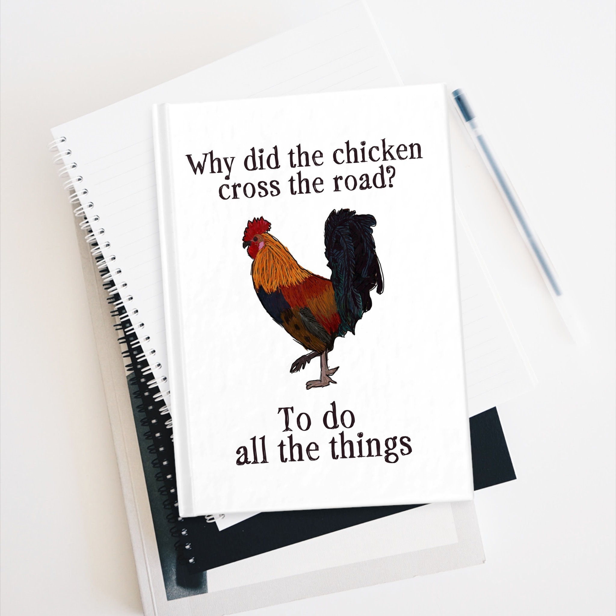 Chicken Hardcover Journal | Chicken Jokes Journal | Chicken Pun ...