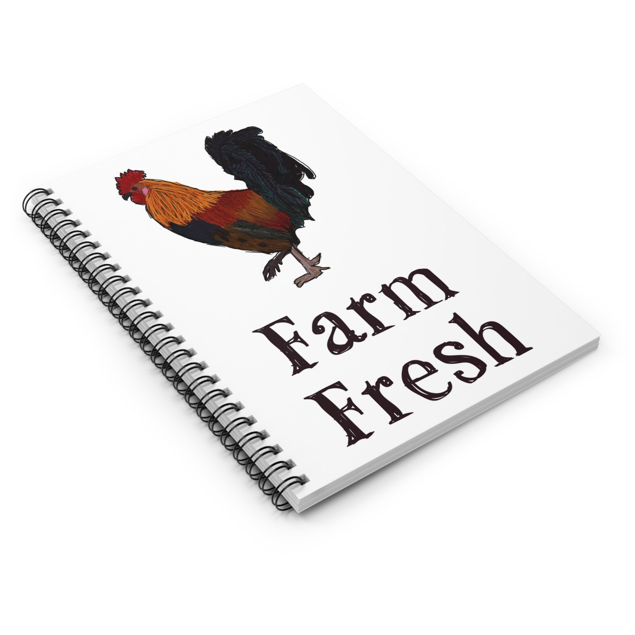 Spiral Chicken Notebook | Farmhouse Notebook | Farmhouse-inspired ...
