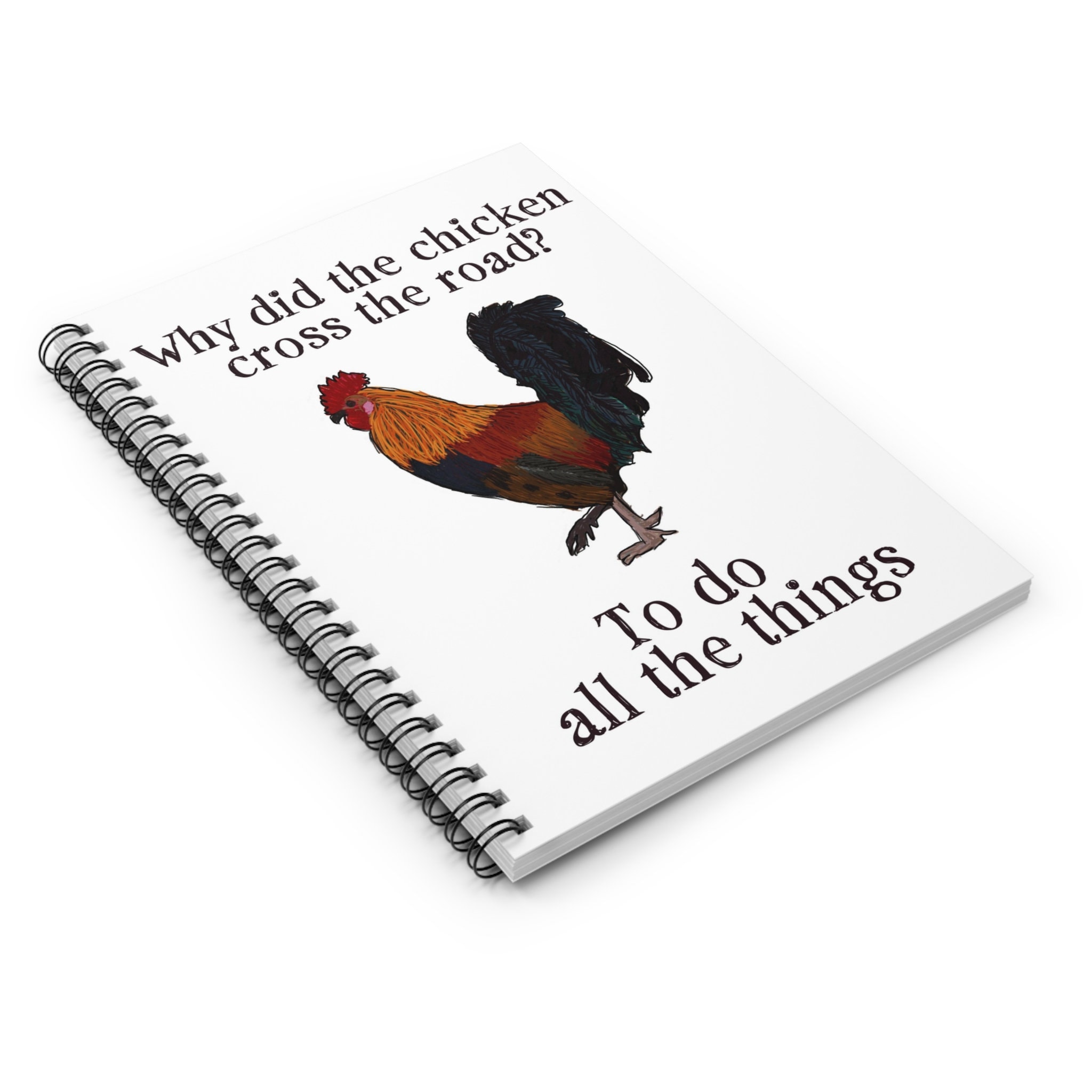 Chicken Spiral Notebook | Chicken Jokes, Spiral Notebook | Farmhouse ...