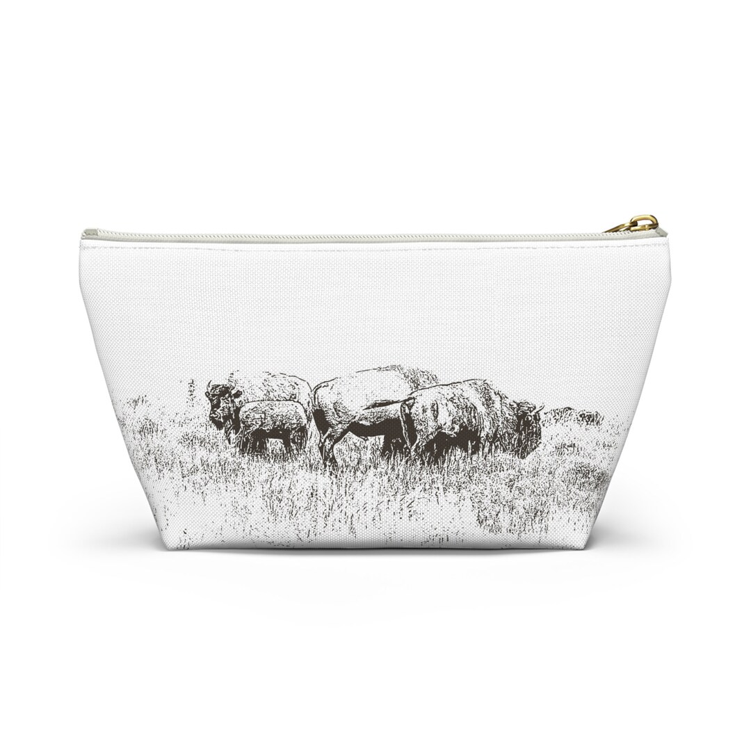 Bison Cosmetic Bag | Nature Pencil Case | Travel Pouch | Accessory Bags ...