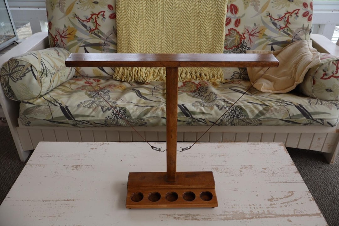 Wooden Ring Swing Game, Hand Crafted Hook and Ring Toss, Table Top ...