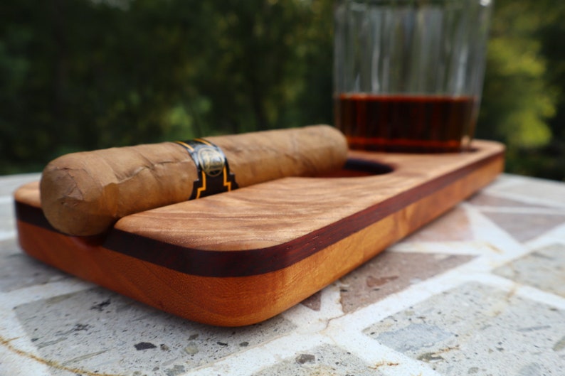 Cigar and Whiskey Pairing Tray - Cigar Old Fashioned Wooden Coaster ...