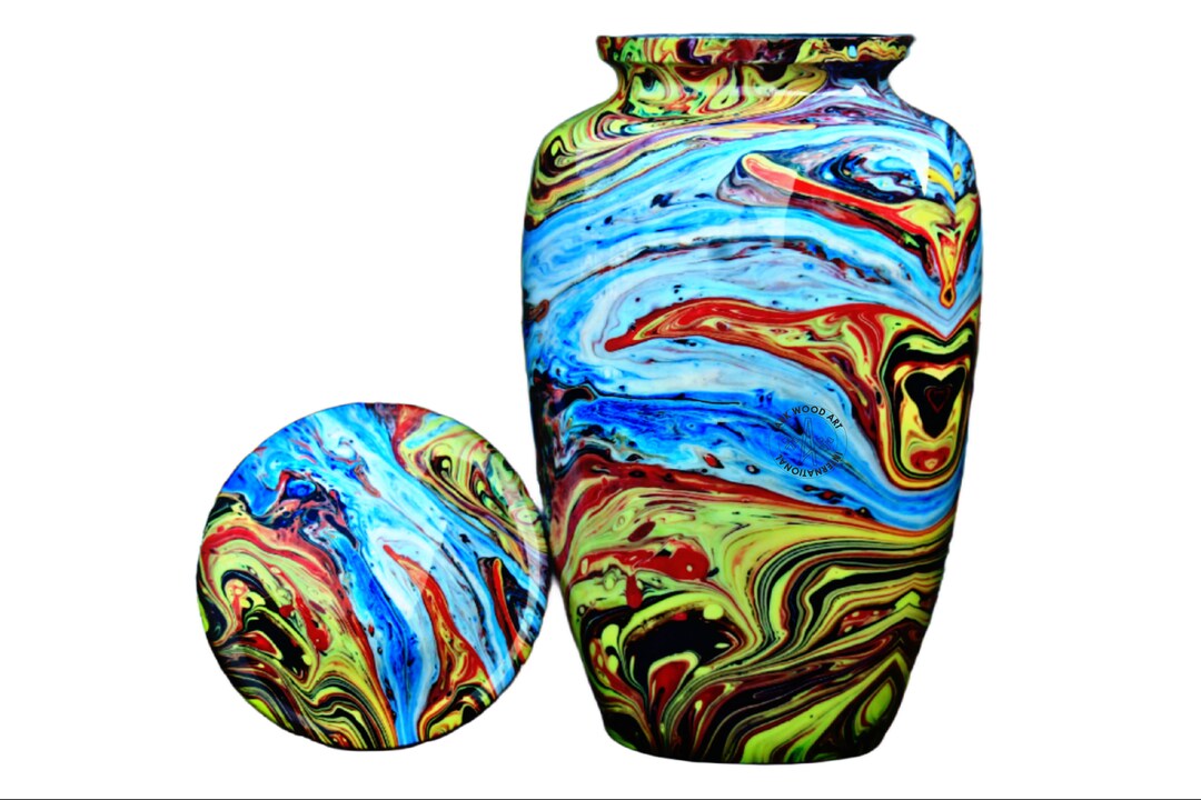Rainbow Urns, Multiple Shade Design Cremation Urn for Human Ashes Your ...