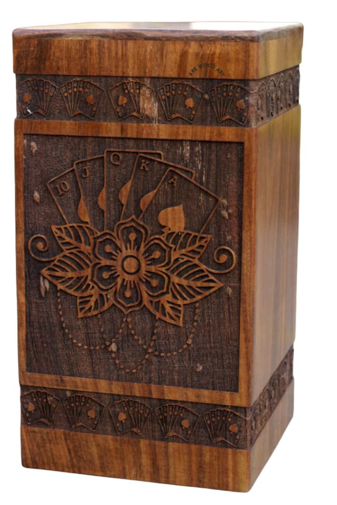 Handmade Vintage Conjure Playing Cards With Lotus Flower Wooden Box for ...
