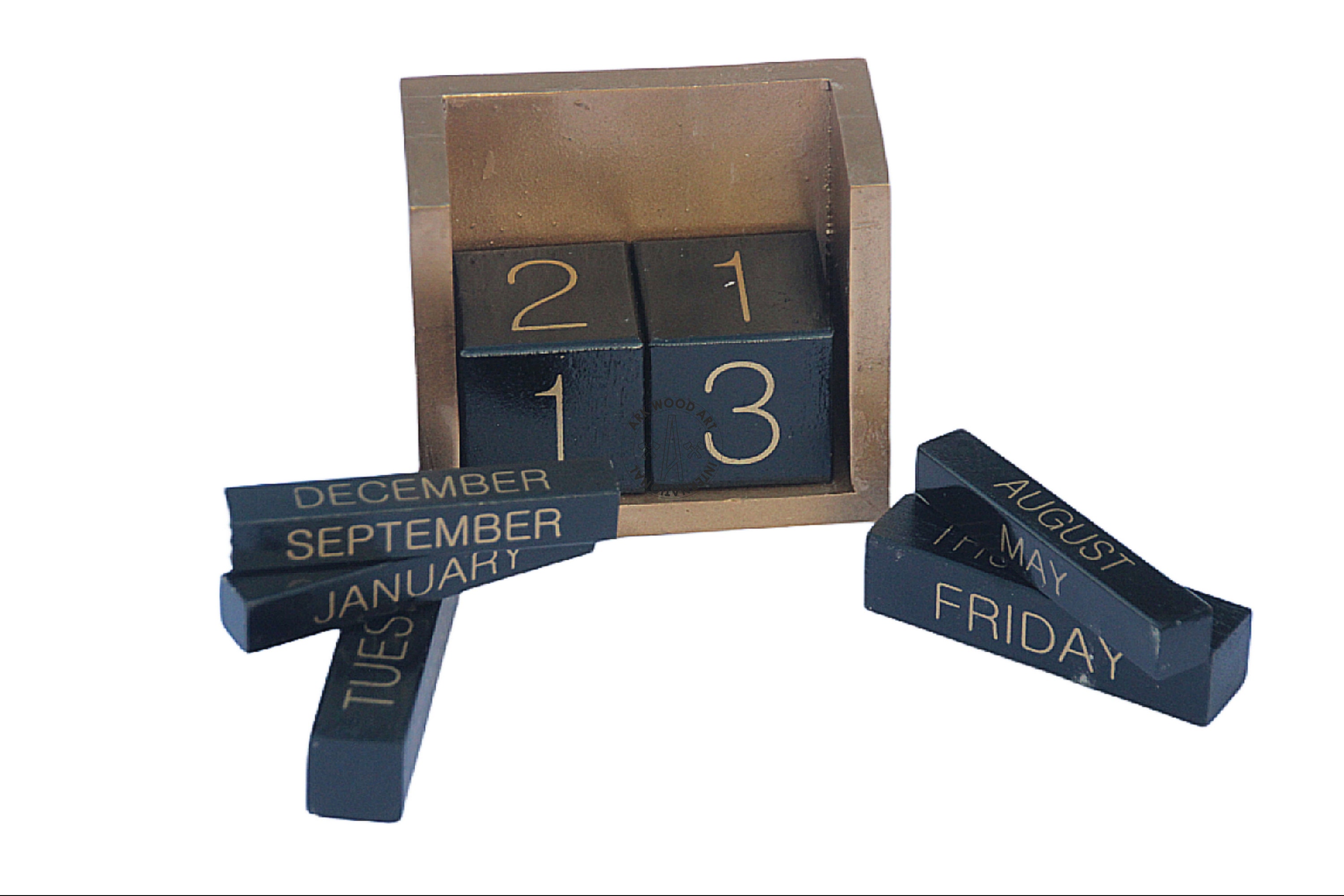 Mystical Wooden Calendar for Office Desk Magical Desk Organizer Office ...
