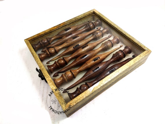 Crochet Hooks Box 9 Piece Set 7 Inch Long Crocheting Needles - Etsy