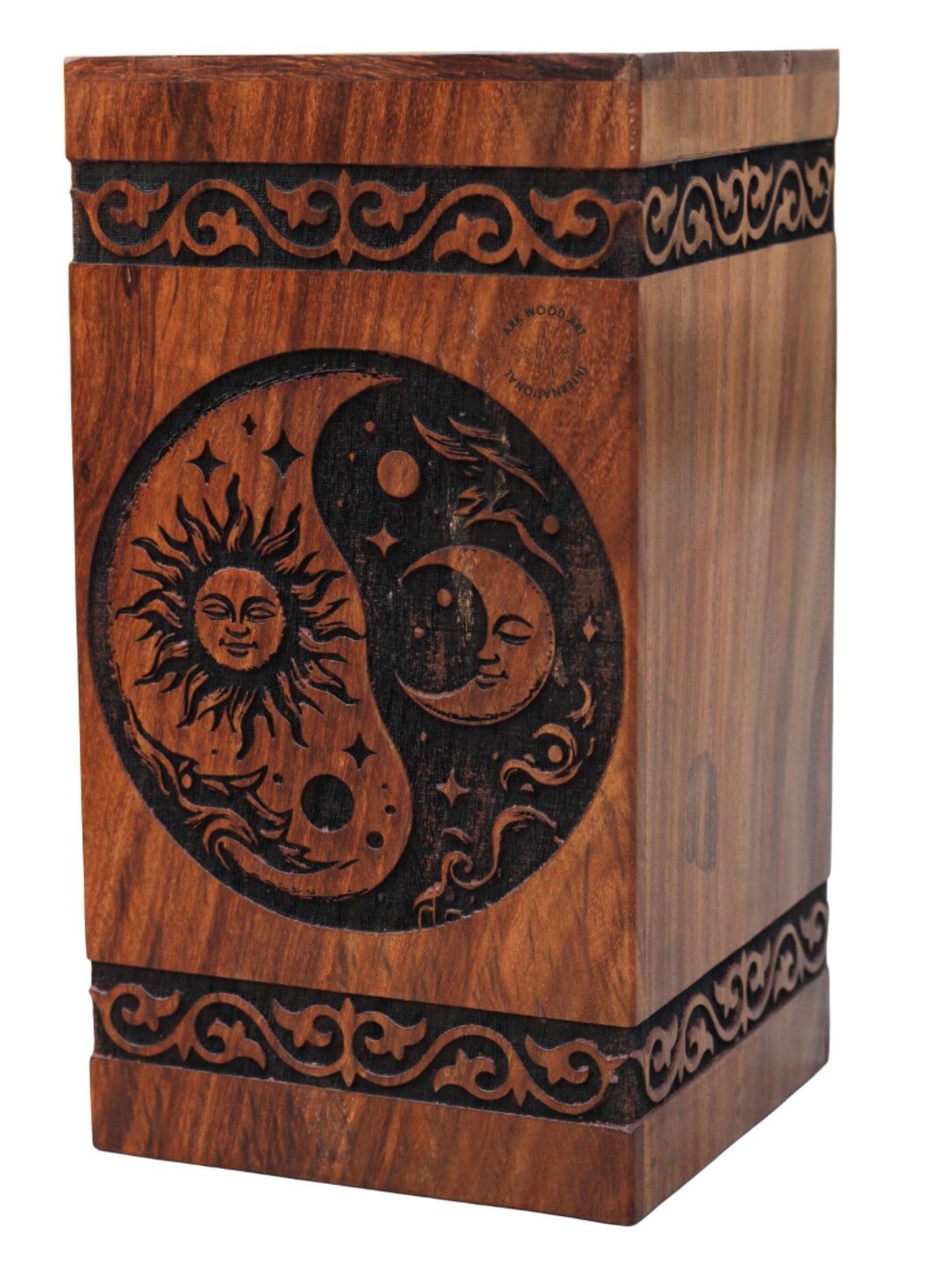 Sun Moon Urns,galaxy Handmade Unique Wooden Urn, Humans & Burial Urns ...