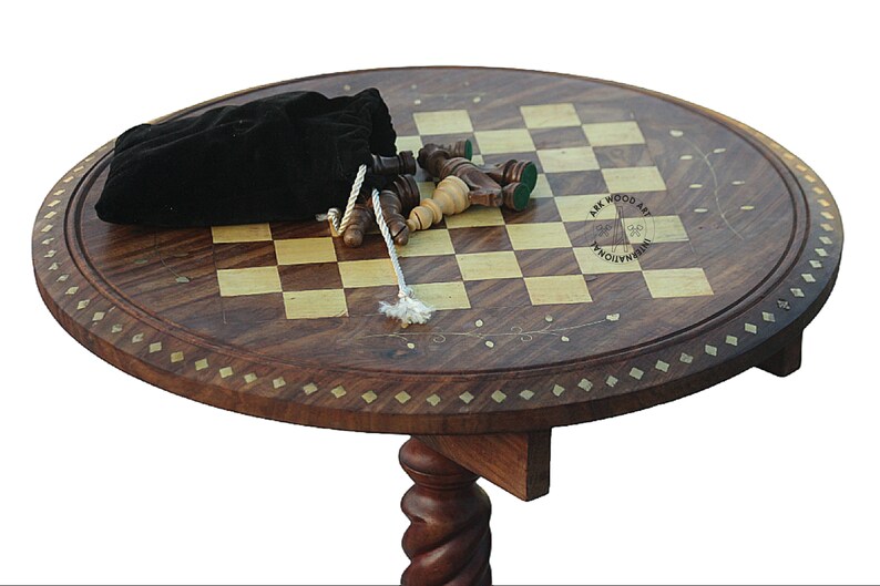 Handmade Rosewood Chess Table: Folding Game Board, Home Decor - Etsy
