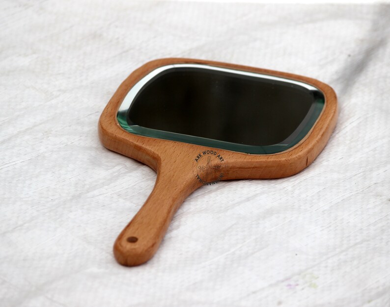 Hand Mirror, Wood Handheld Mirror, ROYAL LOVE Set of Two Mirror, Ornate ...