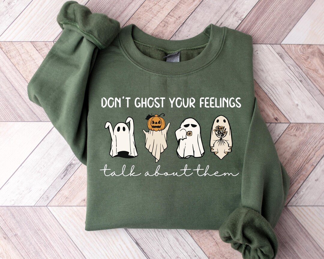 Retro Funny Don't Ghost Your Feelings Mental Health Awareness School ...