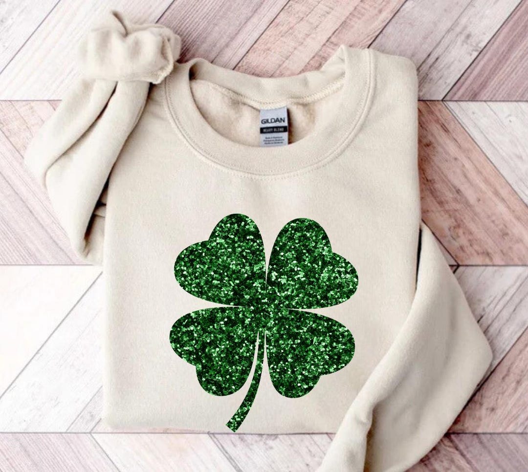 Glitter Shamrock Sweatshirt, Shamrock Shirt, St Patricks Day Sweater ...