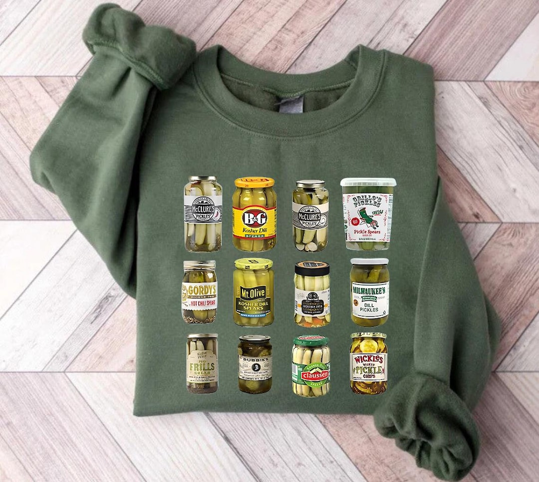 Funny Pickle Shirts Pickle Jar Tshirt, Retro Canned Pickles, Pickle ...