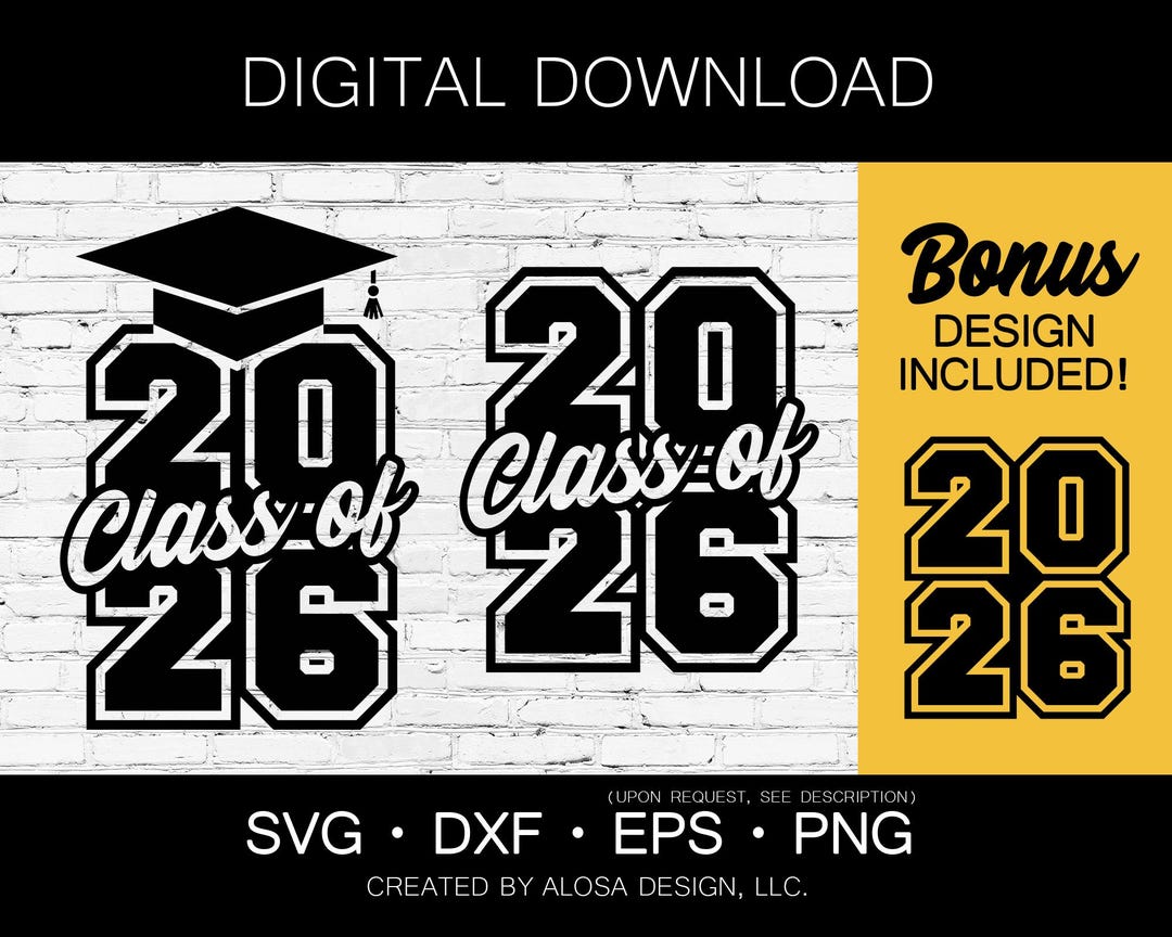 Class of 2026, Senior 2026 SVG, High School Graduation PNG, Senior Grad ...