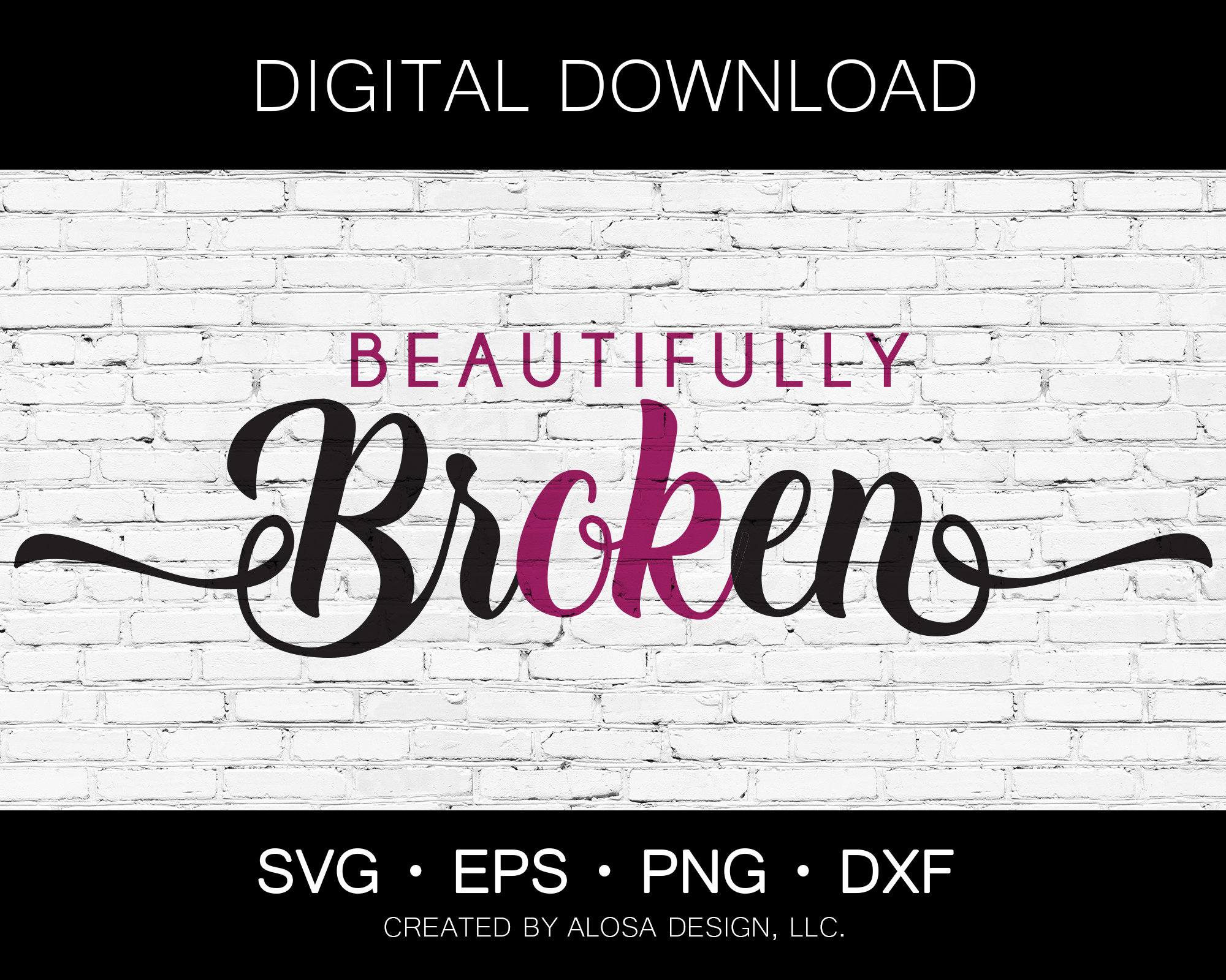 Beautifully Broken - Digital Download - SVG PNG DXF - Etsy
