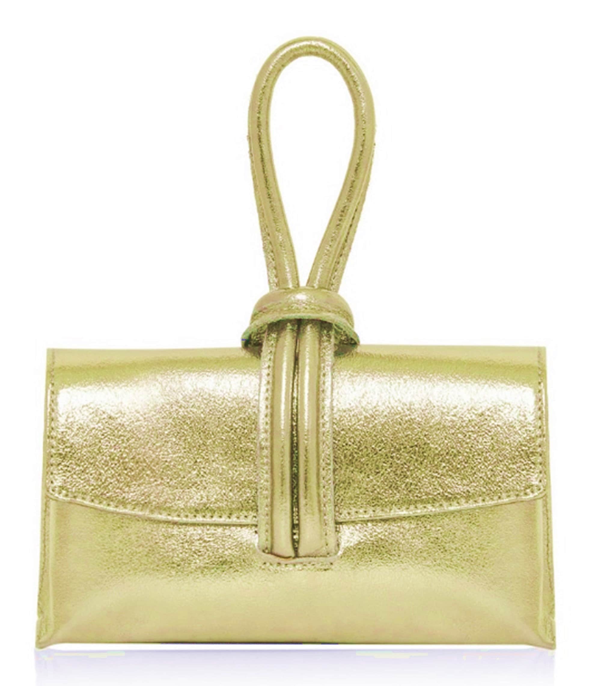 Metallic Gold Leather Clutch Bag Silver Leather Crossbody - Etsy