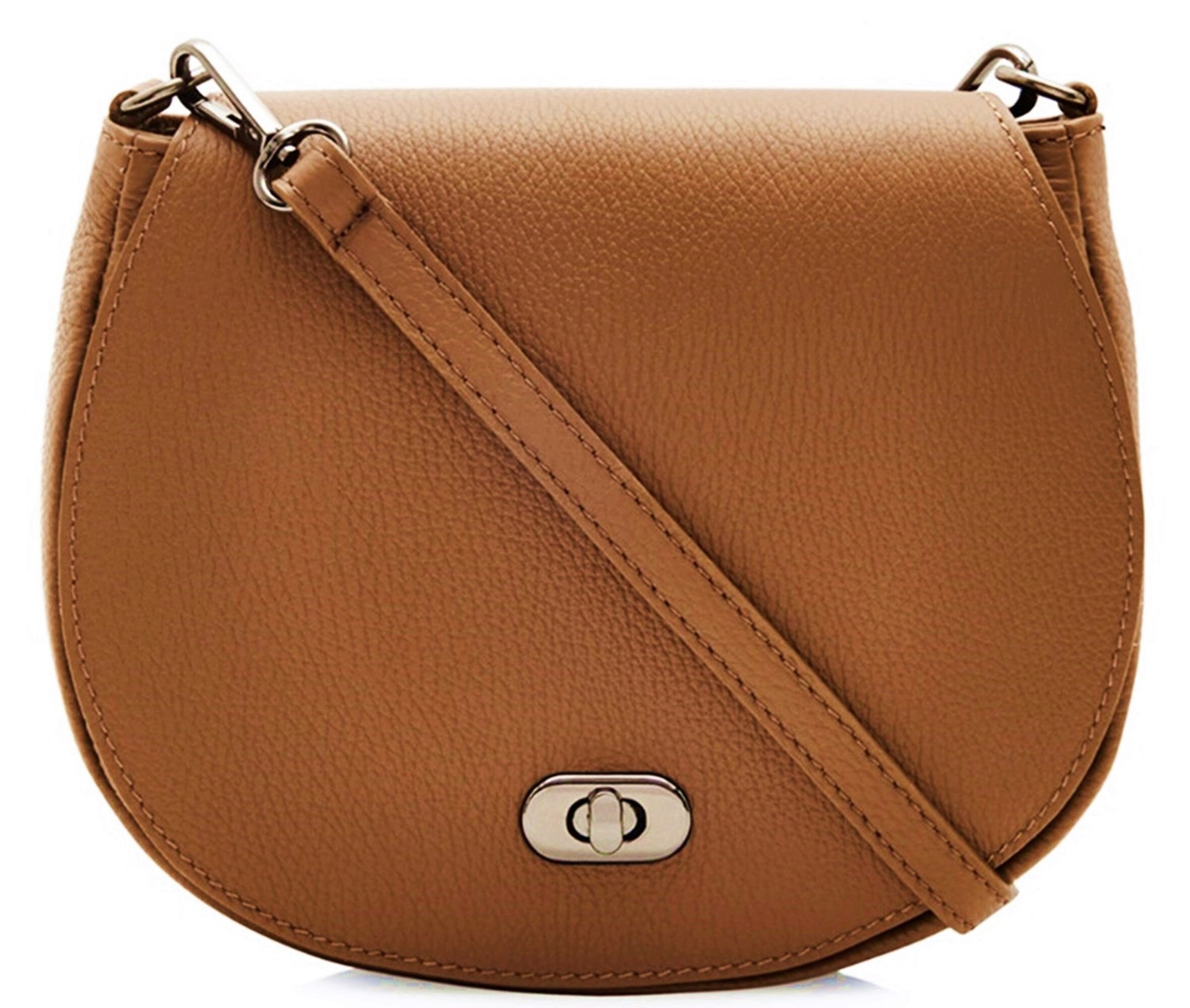 Tan Leather Saddle Bag, Crossbody Bag, Shoulder Bag, Italian Leather ...