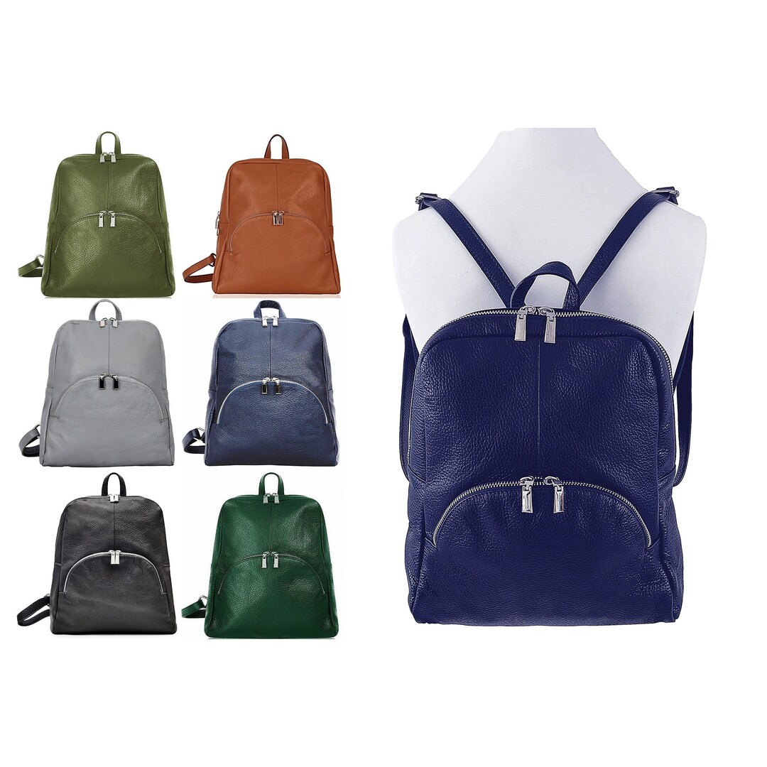 Soft Italian Leather Backpack, Leather Rucksack / Grab Bag, Wide ...