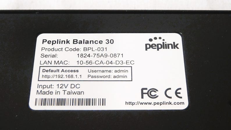 Peplink Balance 30 Dual-wan Router - BPL031 With Power Adaptor - Etsy