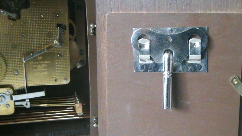 Original Vintage Hermle Germany Mantle Clock With Chimes, Polished ...