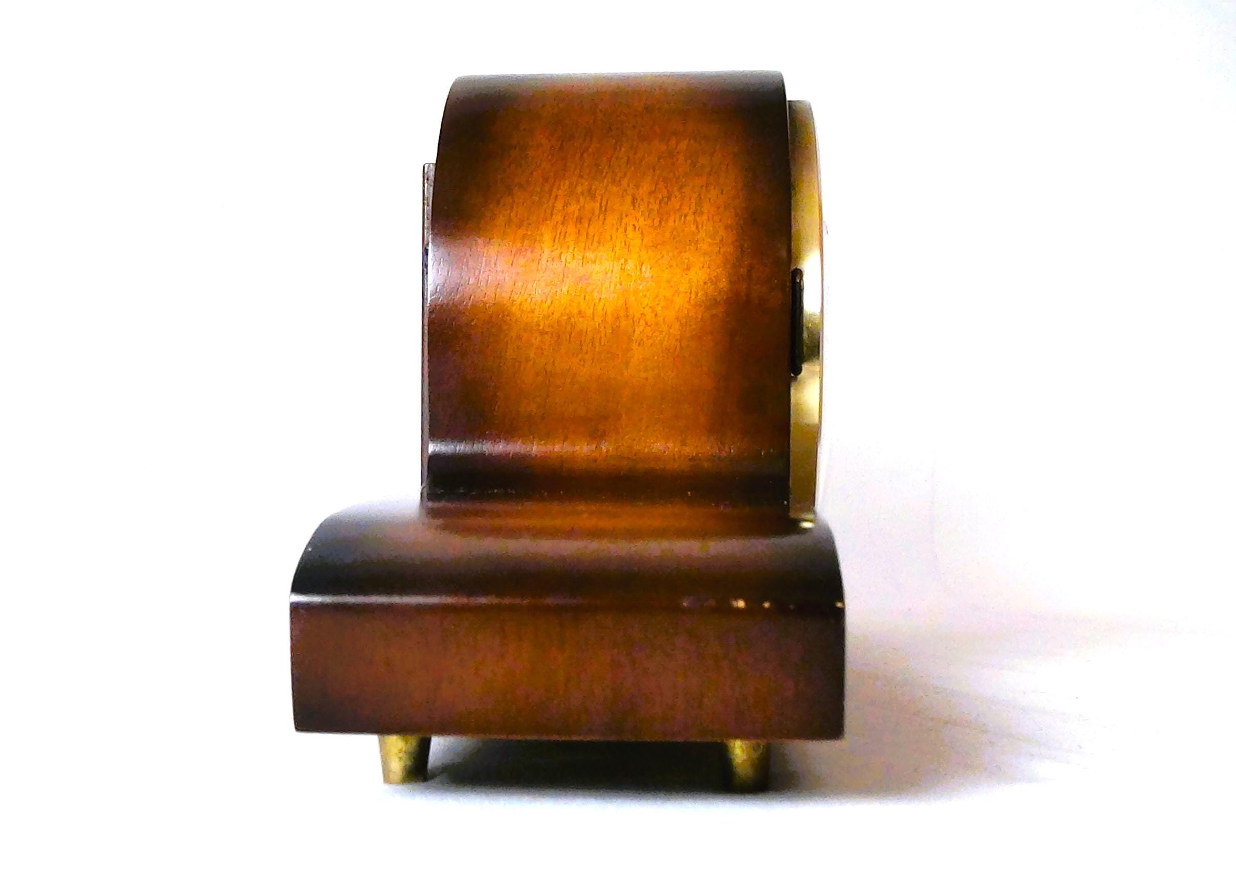 Original Vintage Hermle Germany Mantle Clock With Chimes, Polished ...