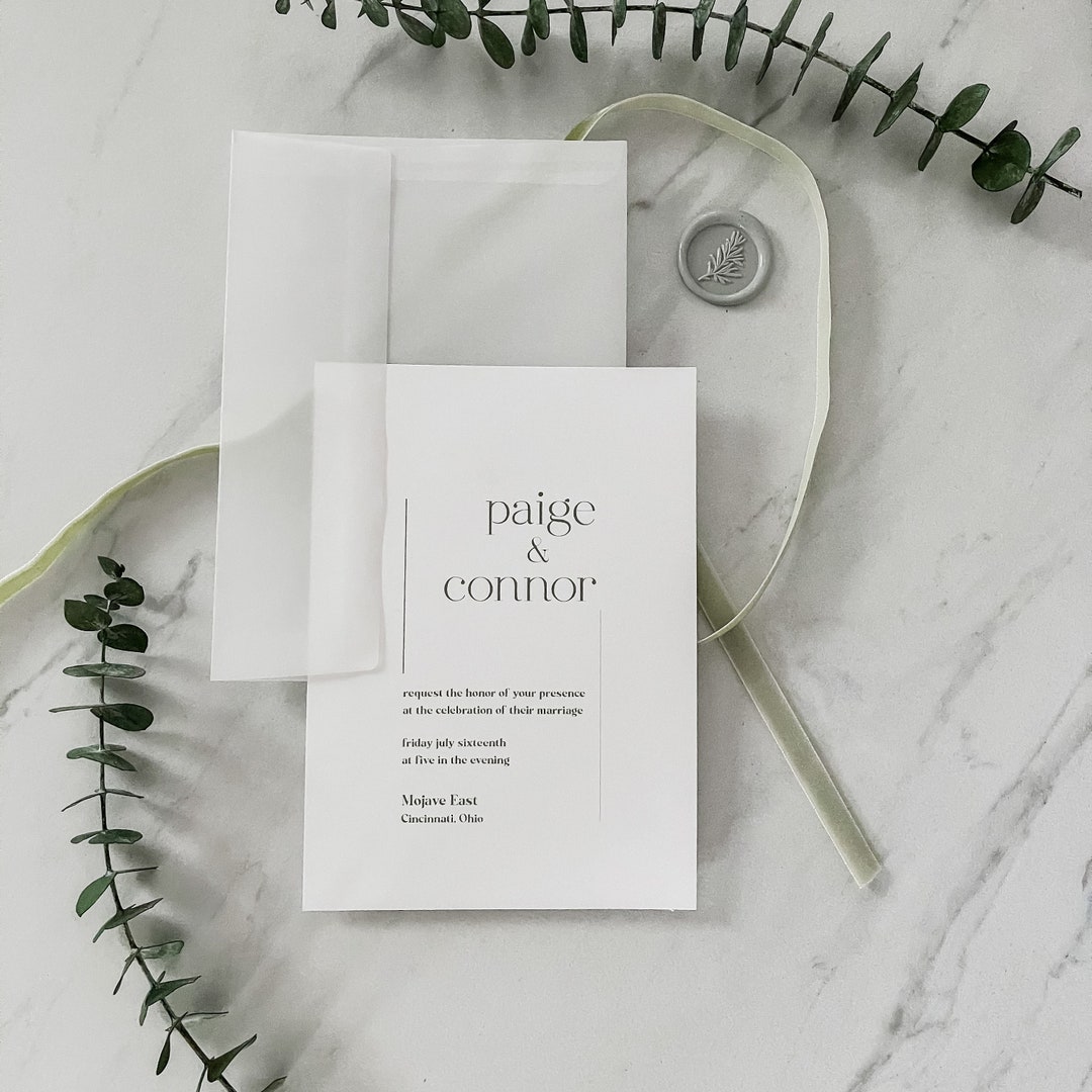 Minimalist Wedding Invitation - Etsy