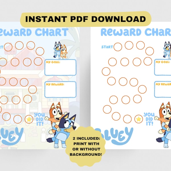Chores Chart Bluey - Etsy