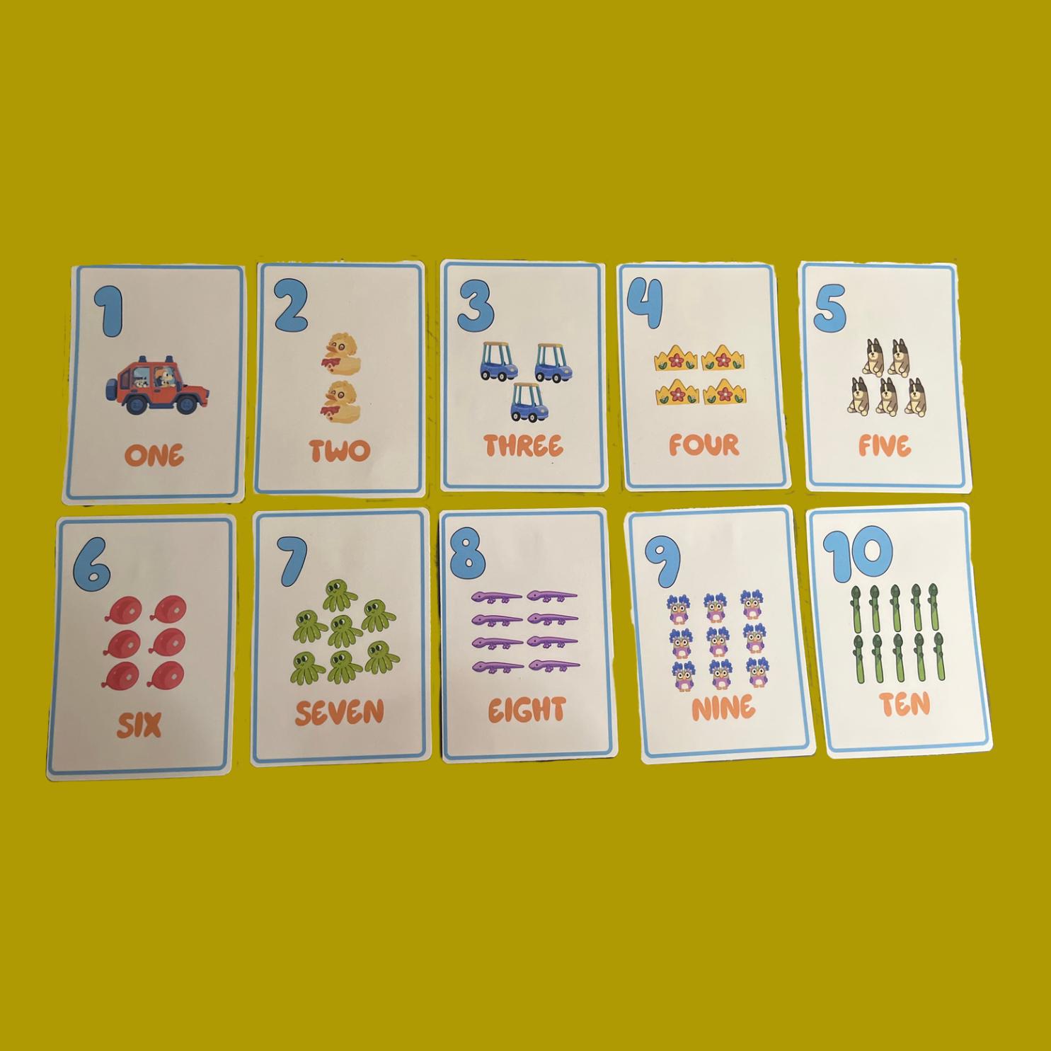 Bluey Flash Cards, Bluey A-Z Flash Cards, Bluey 1-10 Flash Cards ...