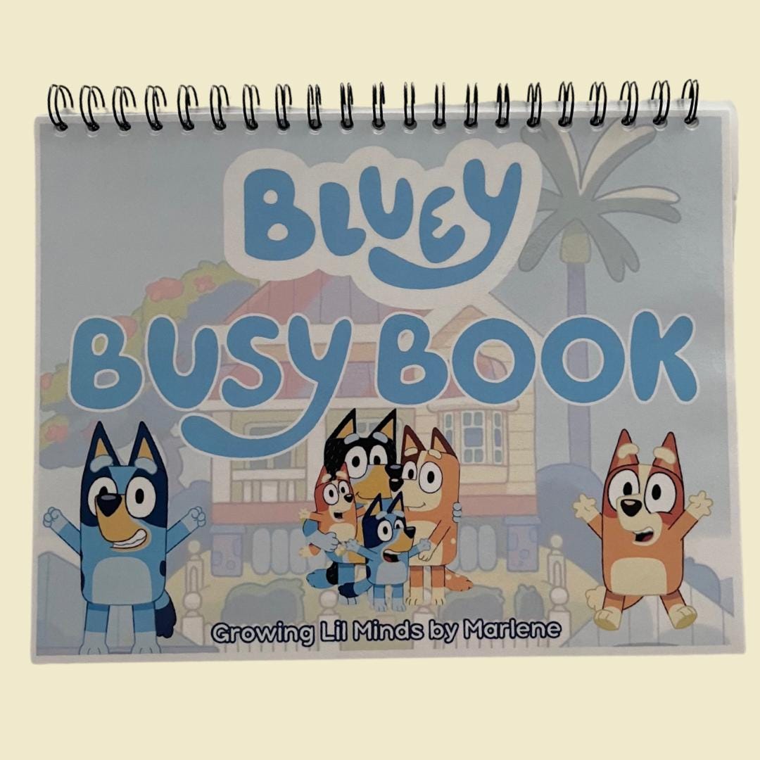 Bluey Busy Book, Toddler Busy Book, Quiet Book, Homeschool, Bluey ...