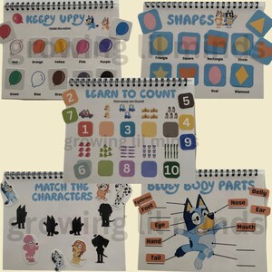 Bluey Busy Book, Toddler Busy Book, Quiet Book, Homeschool, Bluey ...