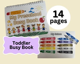 Preschool Busy Book, Toddler Busy Book, Quiet Book, Homeschool ...