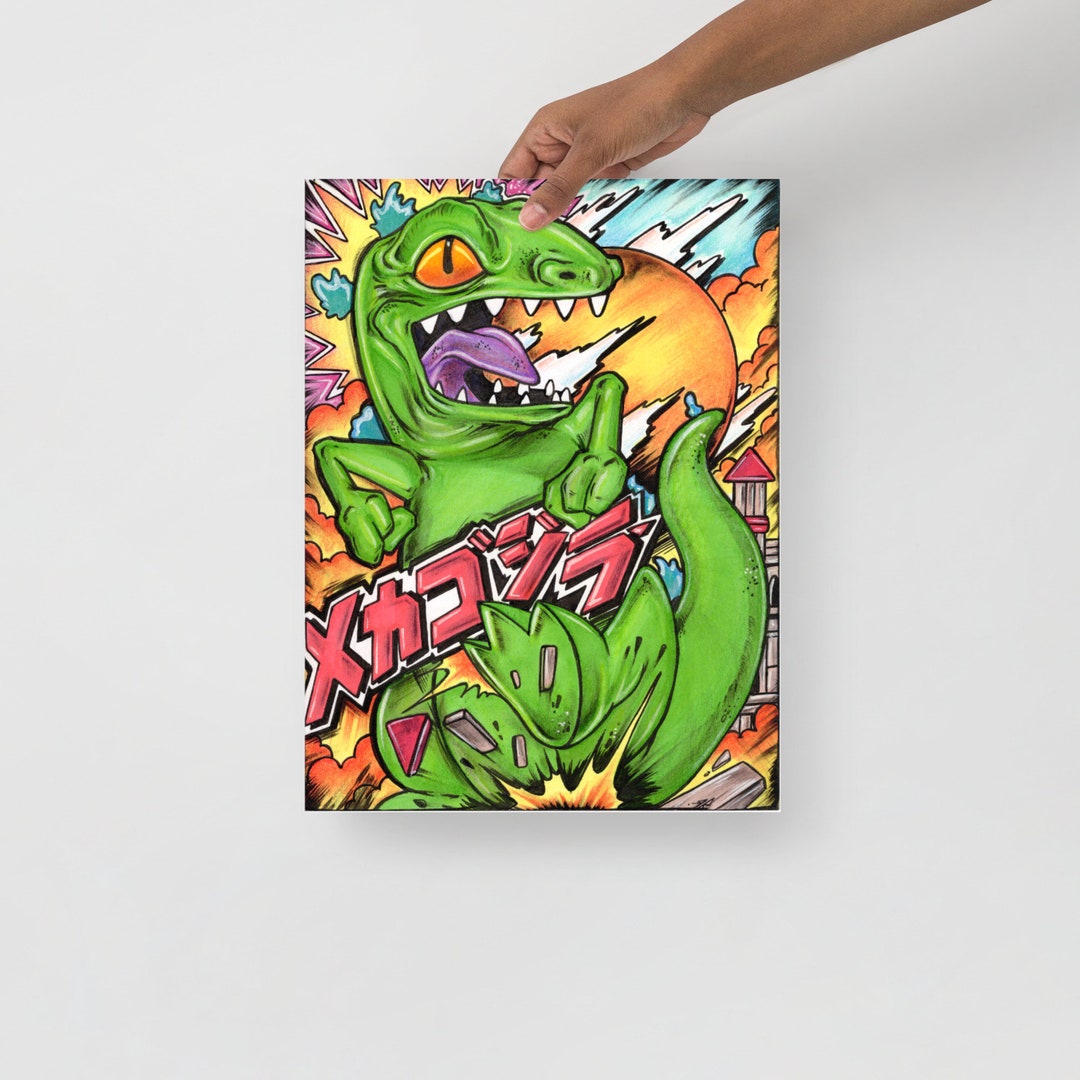 Reptar the Giant Green Lizard the Rugrats Original Artwork Concept ...