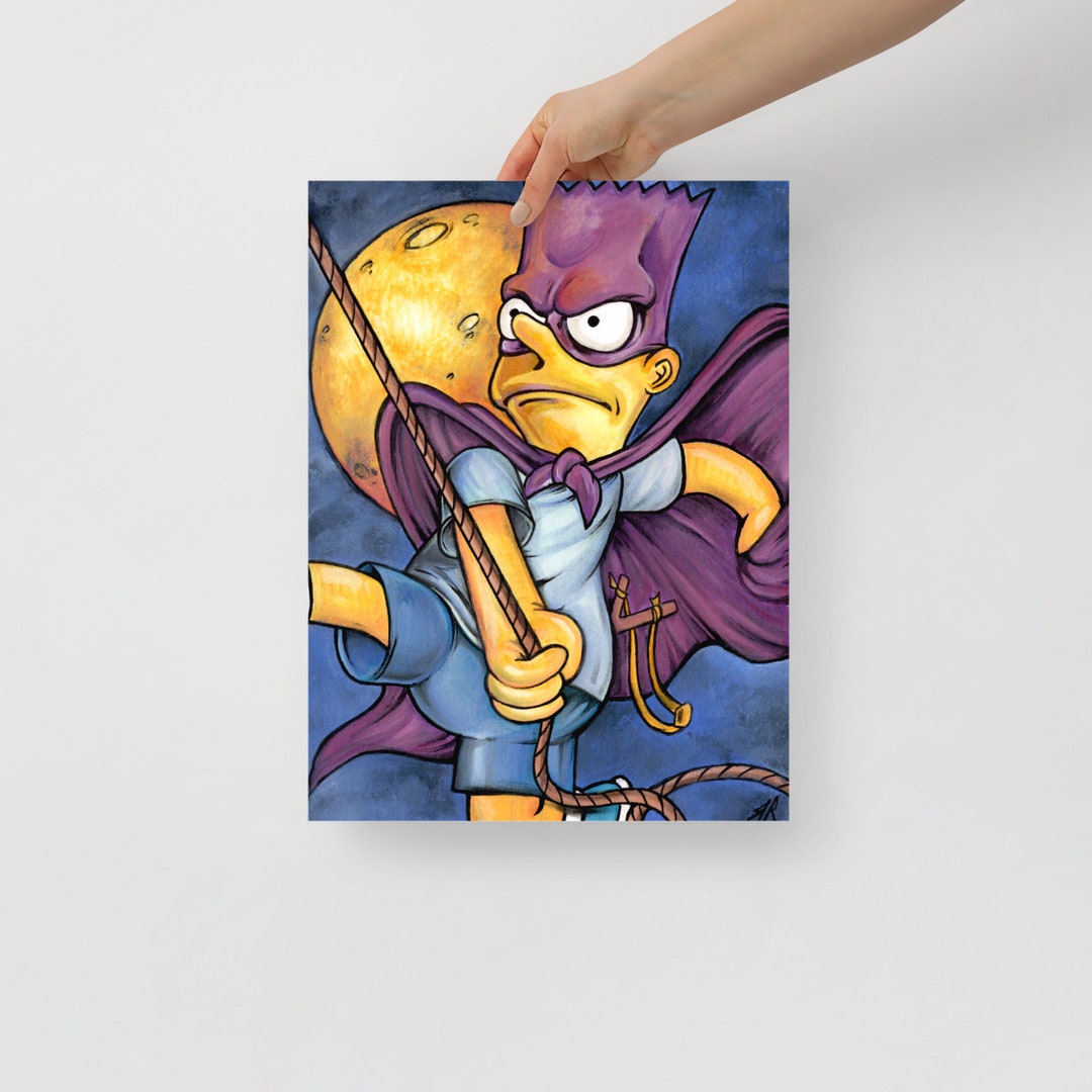 Bartman, Bart as Batman Poster From Original Concept Art Work - Etsy