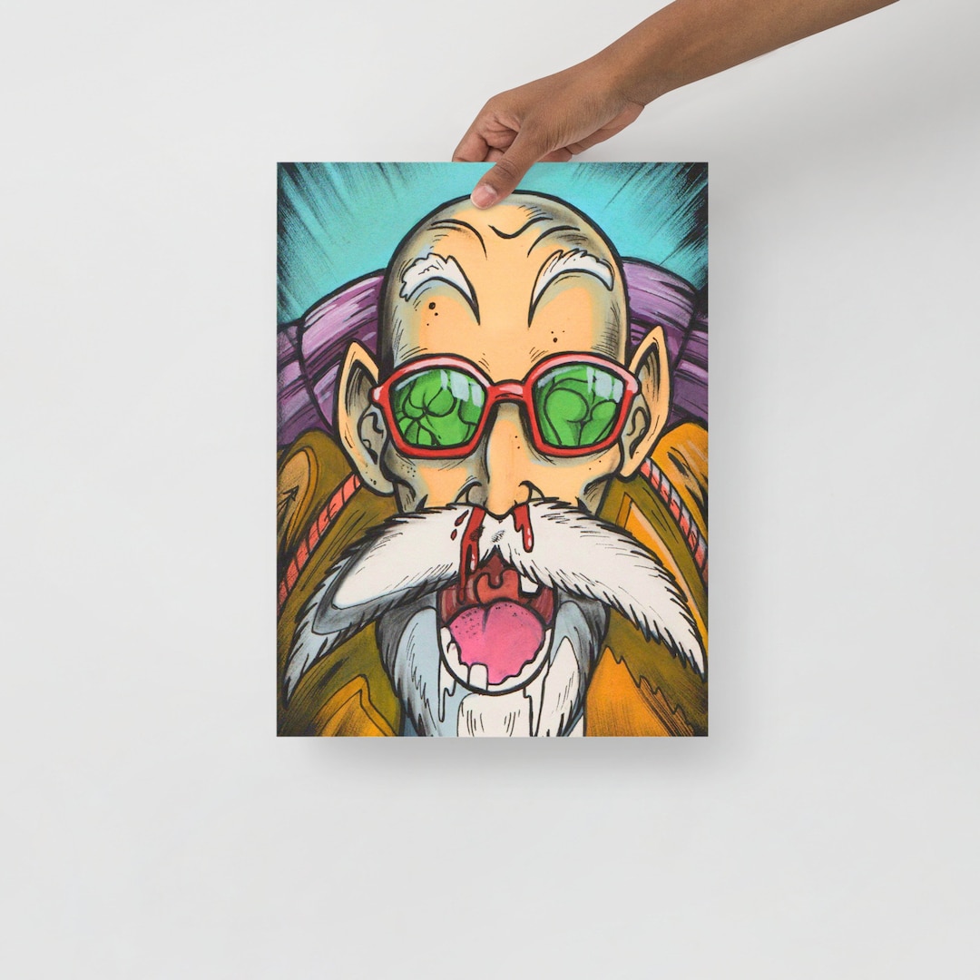 Master Roshi Master Roshi Loves the Ladies Dragon Ball Print of ...