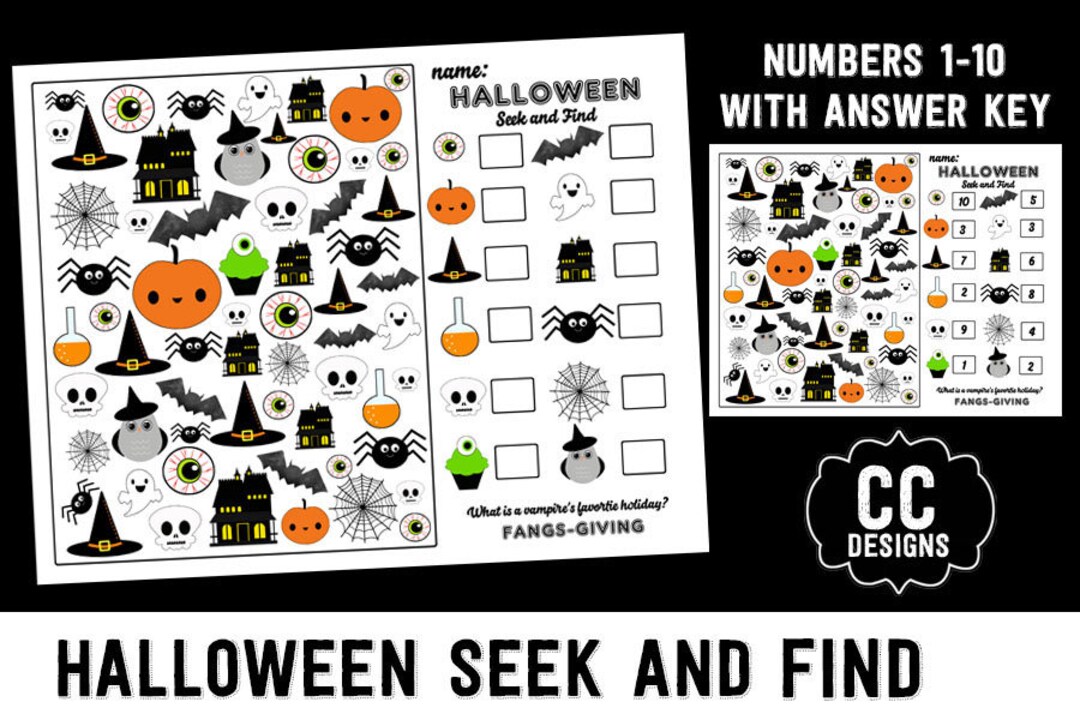 Halloween Kids Activity Game Pack I Matching Games I Kids Children's ...