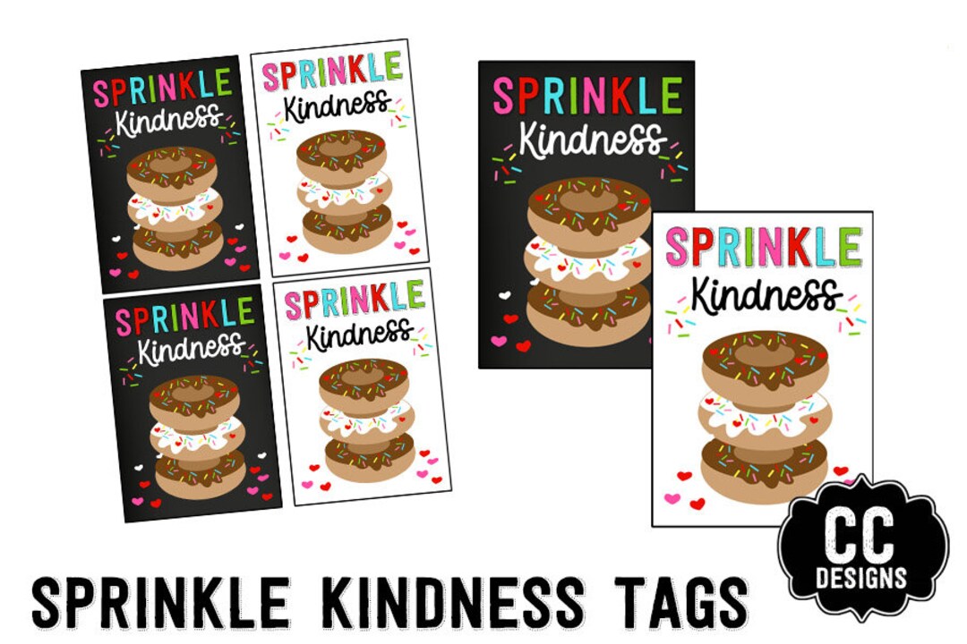 PRINTABLE Donut Spread Kindness Digital Tags - Etsy