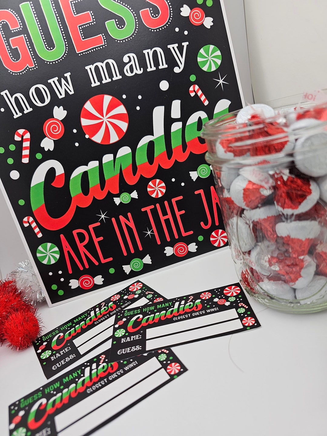 Candy Christmas Holiday Guessing Game Contest Printable for Classroom ...