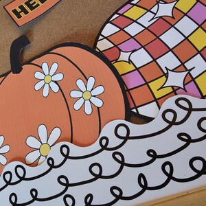 Groovy Fall Autumn Bulletin Board Kit Digital Art Door Kit Fall Themed ...