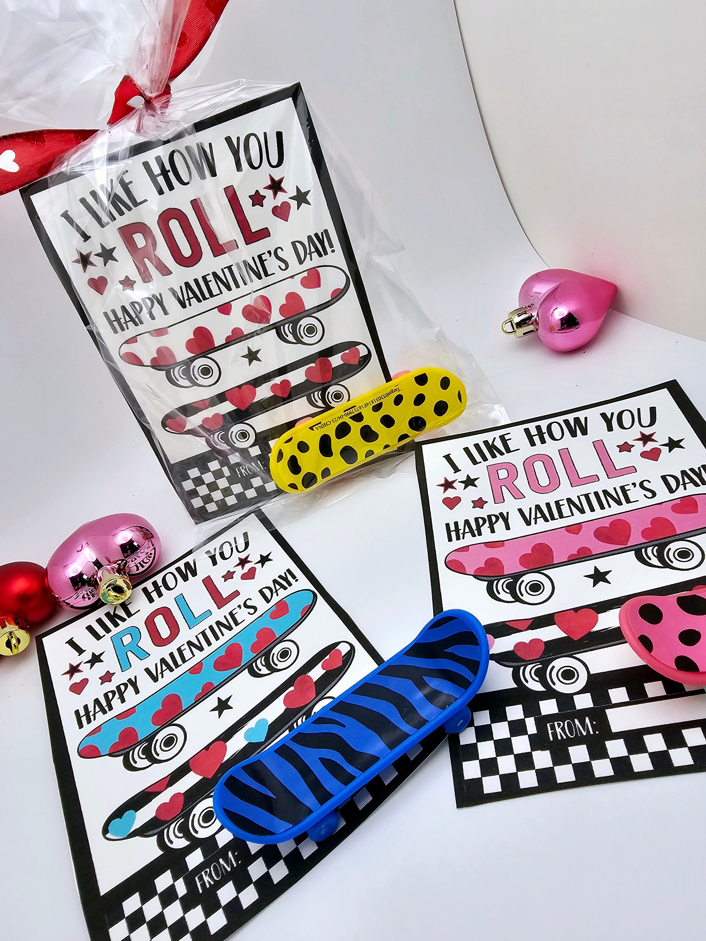 PRINTABLE Skateboard Valentine Favor Card Skate Boarding Valentine ...