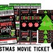Christmas Holiday Movie Night Digital Ticket Fun Invite for A Xmas ...
